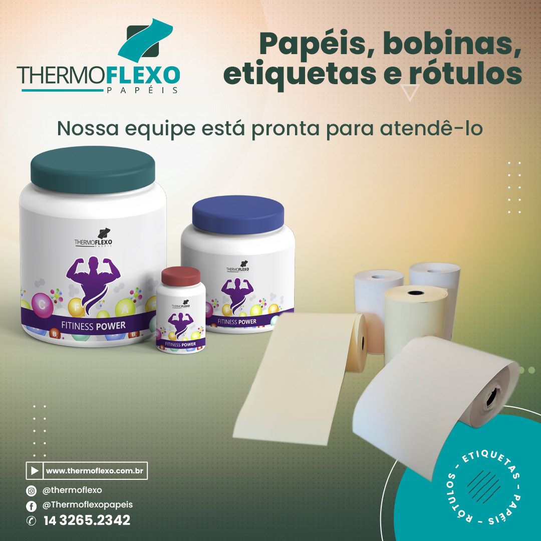 Rótulos, Etiquetas, Bobinas e Suprimentos - ThermoFlexo